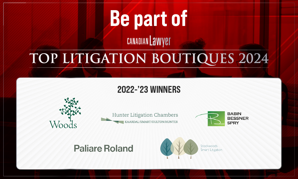 Vote for Canada’s best litigation boutiques for 2024-25 | Canadian Lawyer